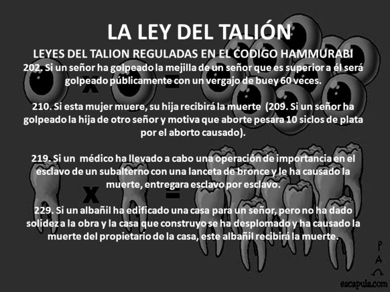 Interpretación bíblica de la ley del talión según la Biblia